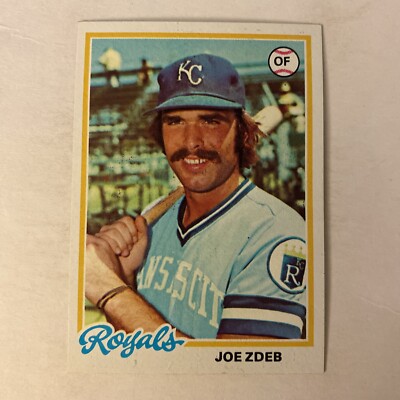 1978 Topps Baseball Joe Zdeb Kansas City Royals Card #408 | eBay