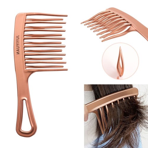 Styling Comb Double Row Large Tooth Comb Fluffy Comb Wide Tooth Comb ...