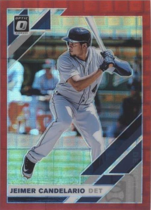 2019 Panini Donruss Optic - Jeimer Candelario #196 Red Pandora Prizm ...