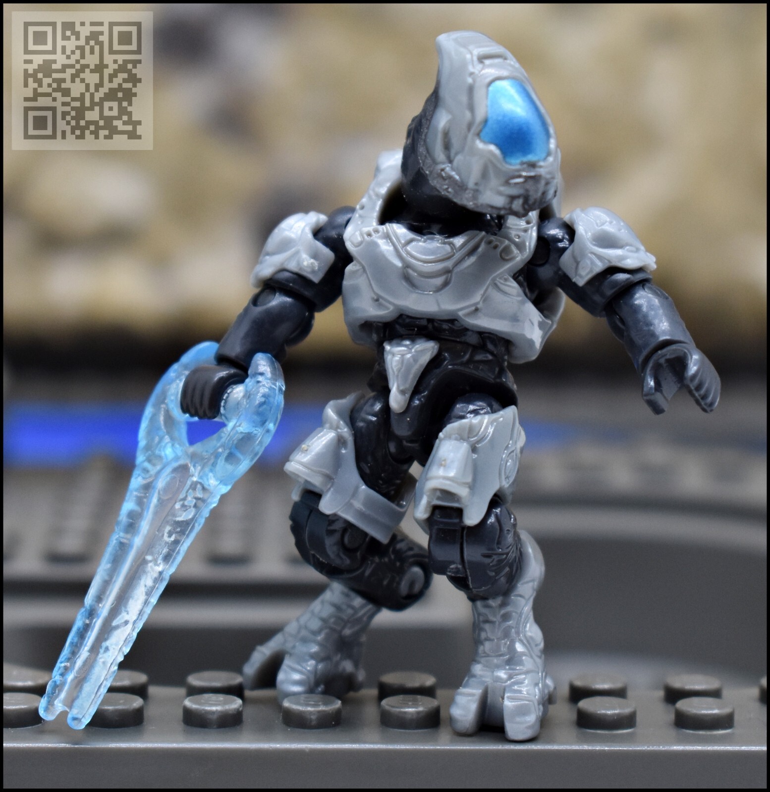 HALO CONSTRUX MEGA BLOKS SILVER GREY COVENANT ELITE RANGER MINI FIGURE ...