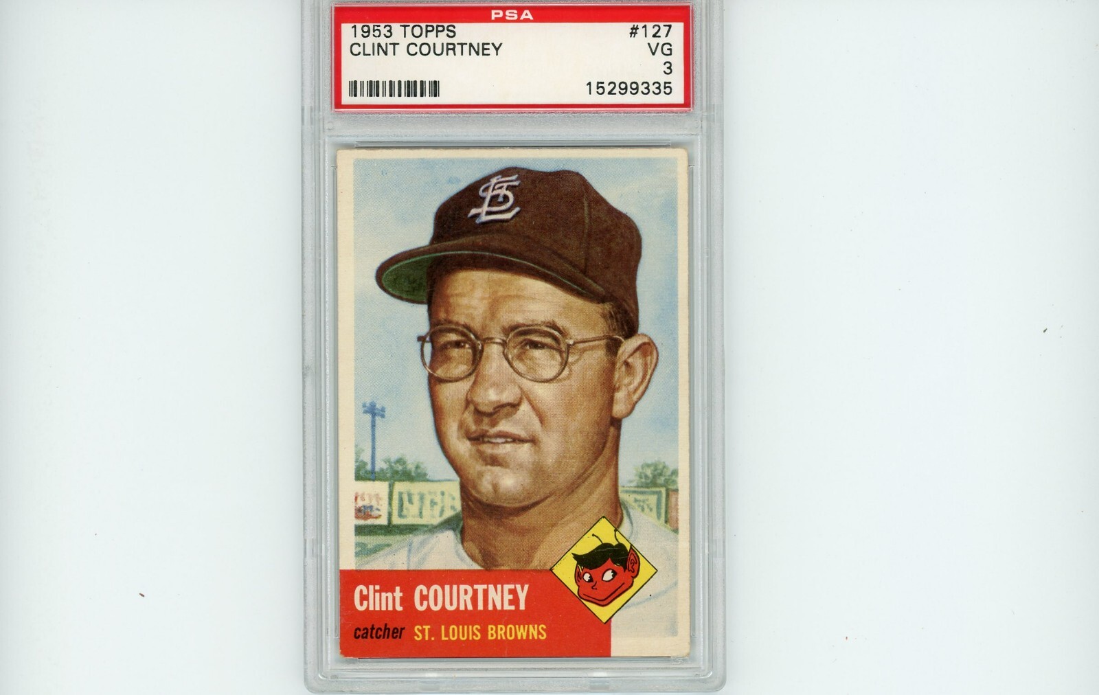 1953 Topps - Bio Information in White #127 Clint Courtney (RC) for sale ...