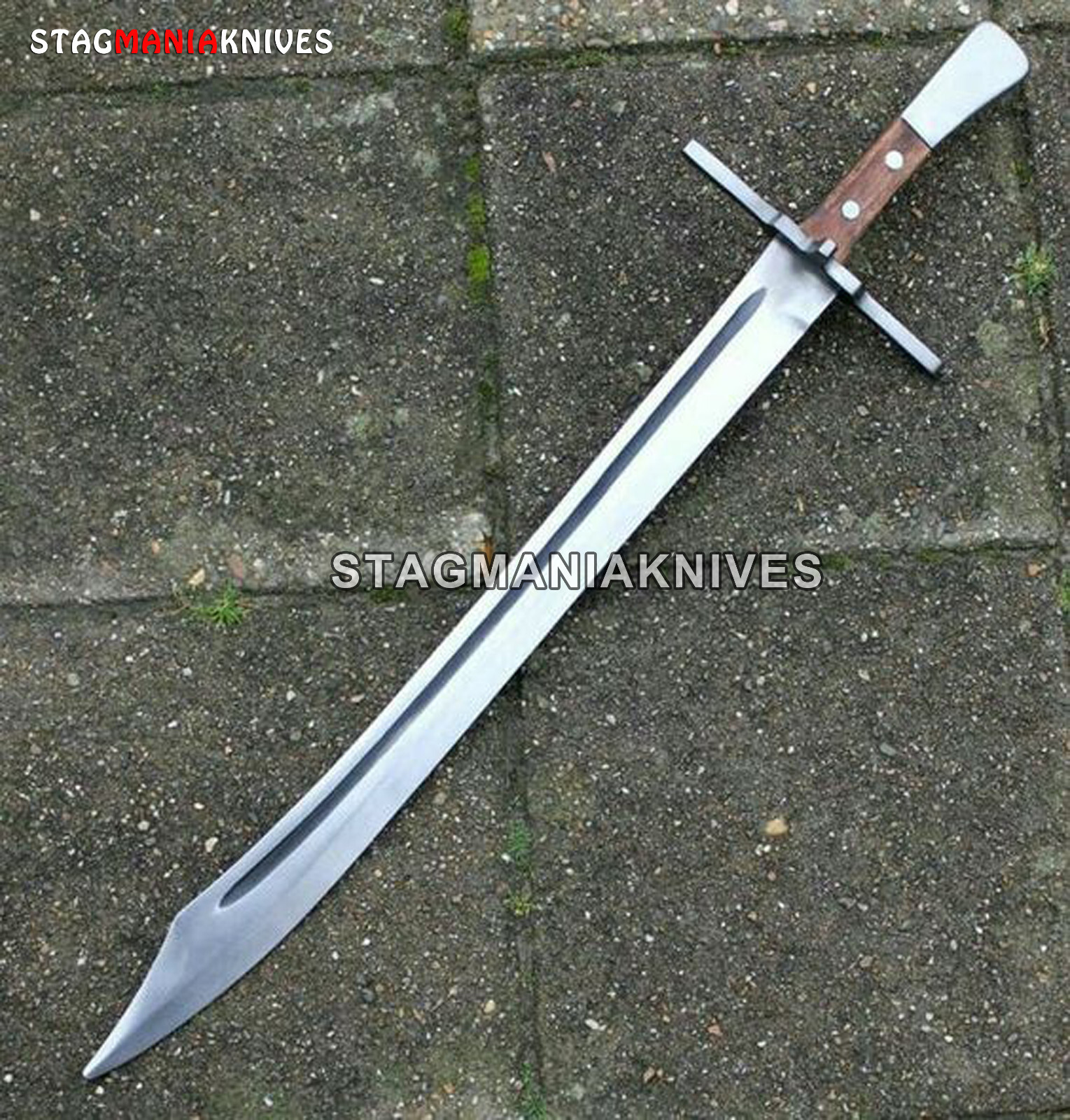 Premium Hand Forged J2 Steel Battle Ready Hunting Falchion Sword Messer ...