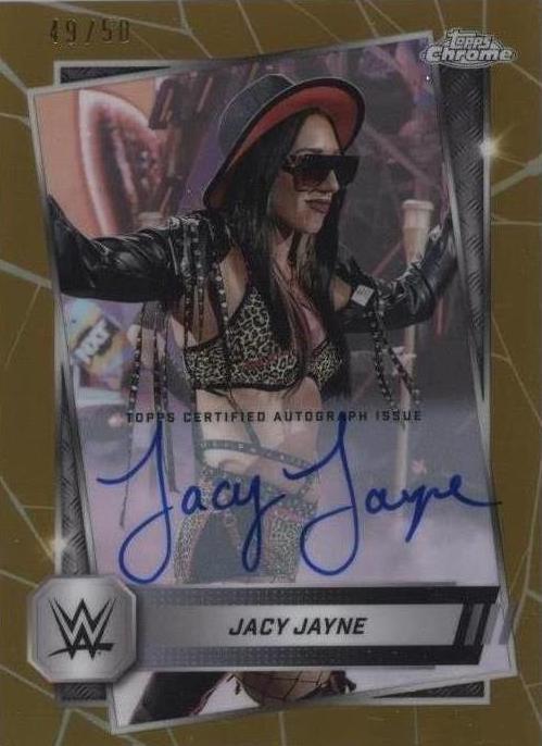 2025 Topps Chrome WWE - Autographs Jacy Jayne #50 Gold Refractor /50 ...