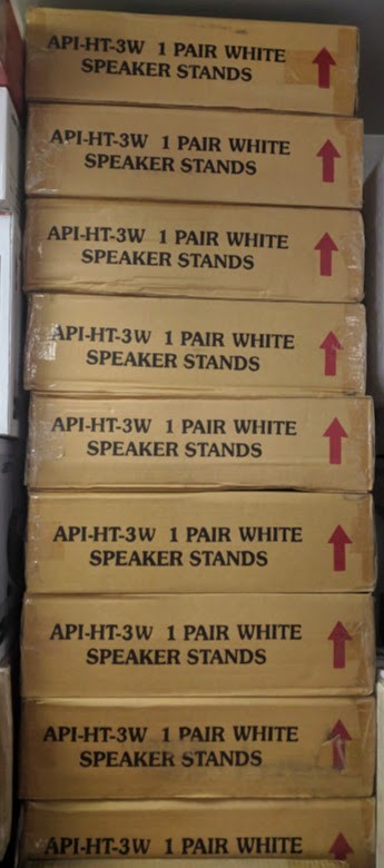 Energy API-HT-3 White Speaker Stands, Height-Adjustable (17, 32, or 47 ...