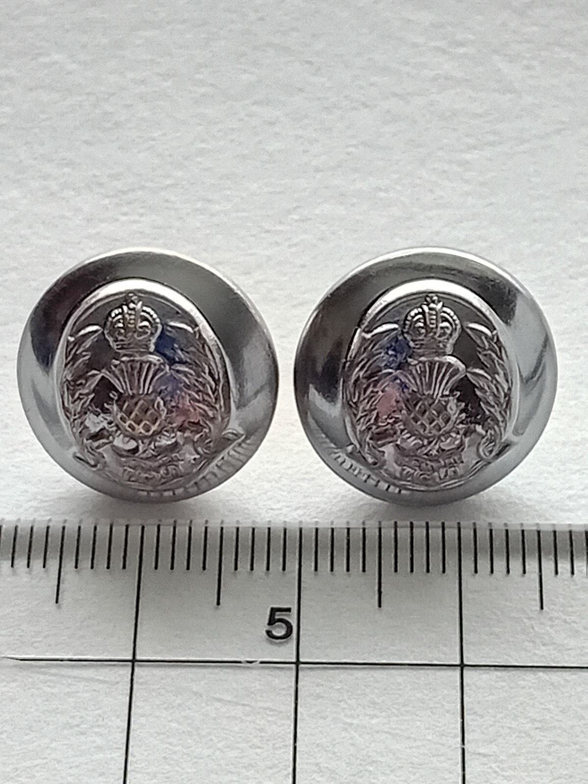 4x Scottish Police Buttons, King's Crown & Thistle SEMPER VIGILO, 17mm ...