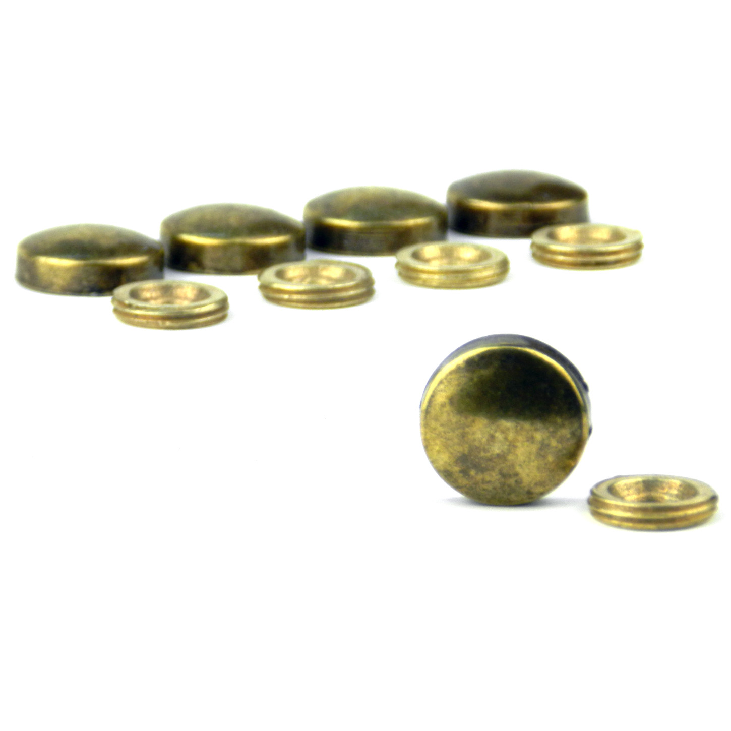 BRONZE OXIDE THREADED RUSTIC DOME SCREW SNAP CAPS COVER SIGN FURNITURE ...