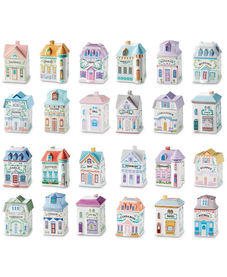 NEW Lenox Spice Village Spice Jar Complete Set 24 Houses 2024 FREE FAST ...