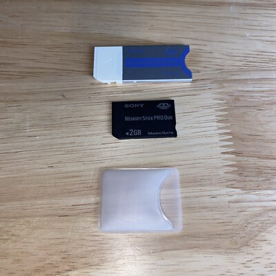 Sony OEM Memory Stick Duo Adapter MSAC-M2 W/ OEM 2GB Magic Gate Pro Duo ...