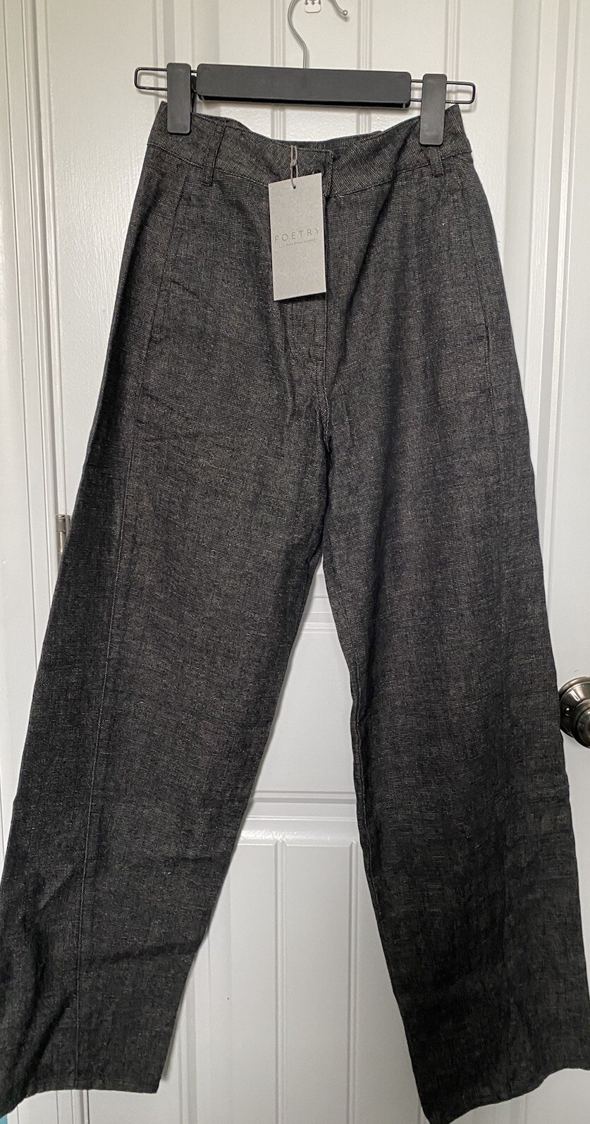 NWT POETRY Pants 2, Tweed Denim High Rise JEANS, Designer, Pockets ...