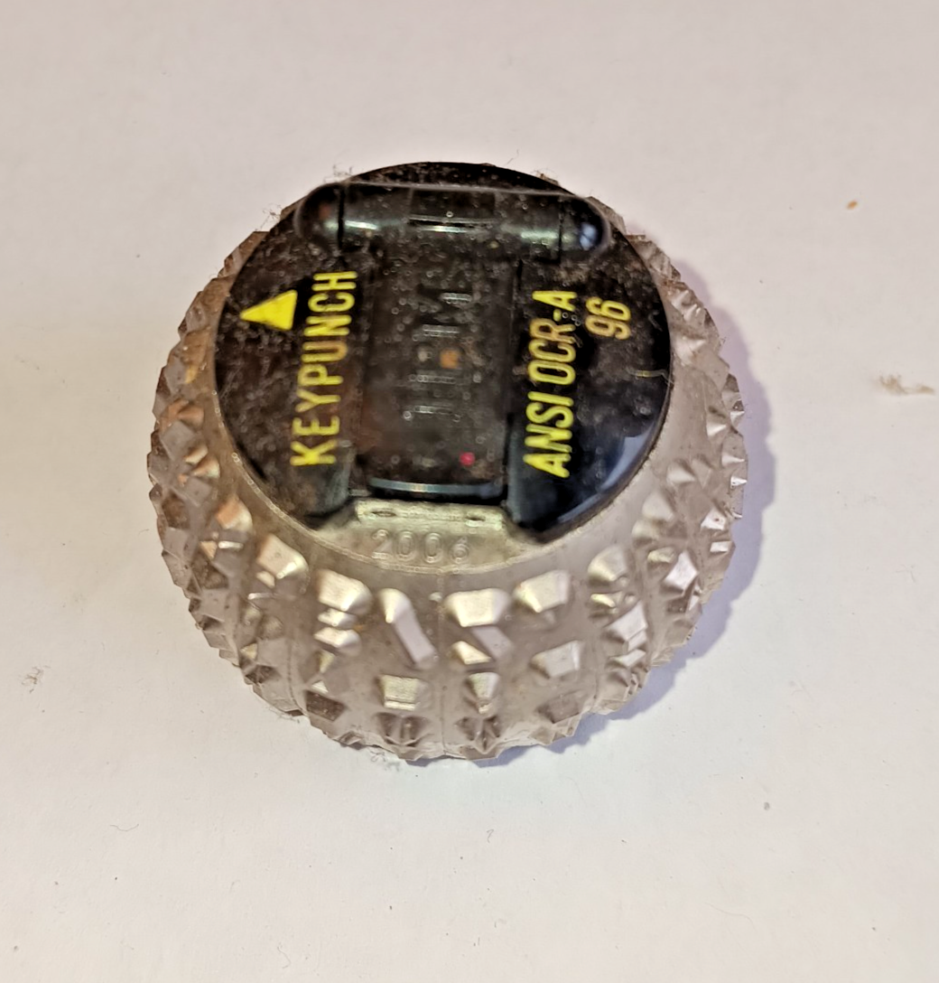 Lot of 7 IBM SELECTRIC typewriter ball heads Keypunch OCR, Courier Goth ...