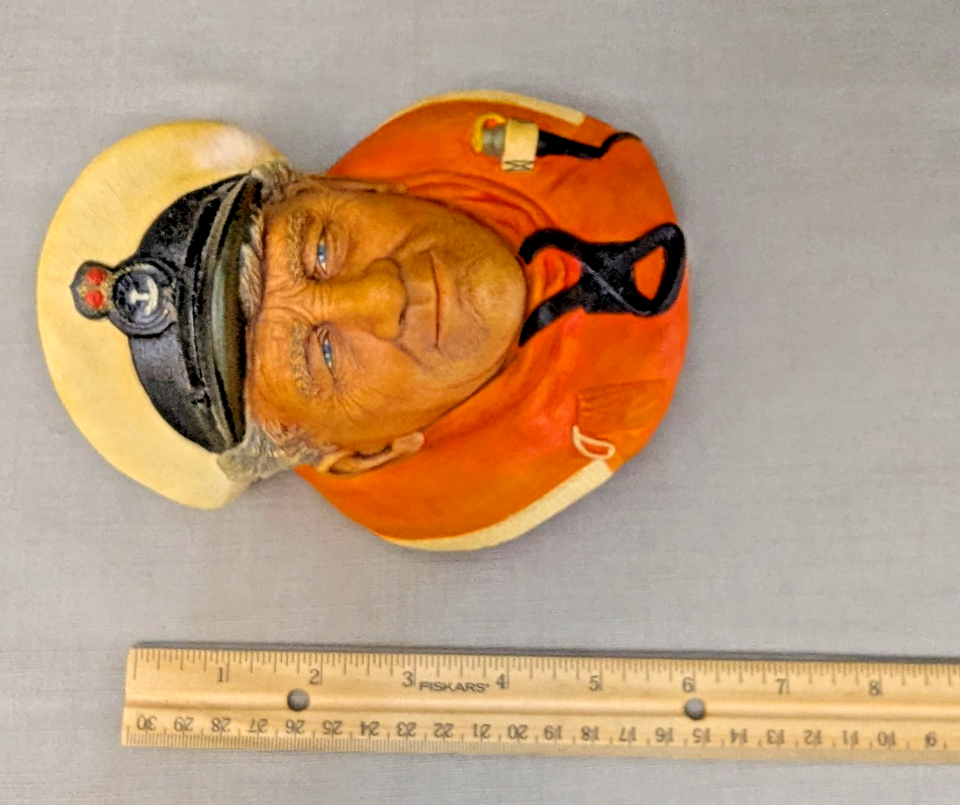 Bossons England Chalkware "Cox Swain" 1985 Boat Captain Wall Hanging ...
