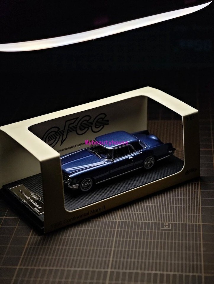 GFCC 1:64 Blue 1956 Continental Mark II Classic Model Diecast Metal Car ...