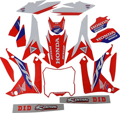 Dcor Complete Graphics Kit HRC White #20-10-891 for Honda CRF450R 2013 ...