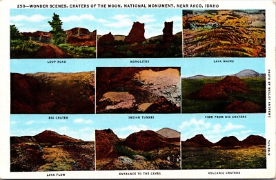 Postcard Wonder Scenes Crater of the World - National Monument - Near ...