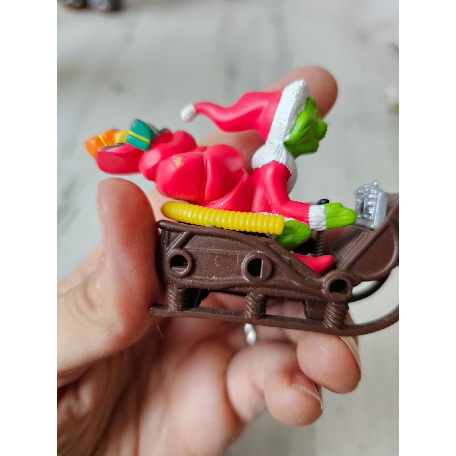 Grinch sled toy car vintage Xmas Santa tree | eBay