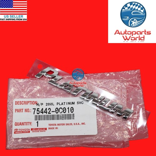 GENUINE OEM TOYOTA 08-22 SEQUOIA PLATINUM CHROME EMBLEM NAMEPLATE 75442 ...