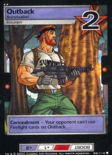 GI Joe TCG: Outback, Survivalist [Played] from set GI Joe Base Set ...