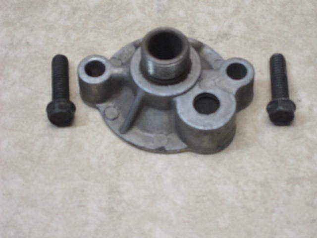 GM factory spin on oil filter adapter & bolts w/ bypass valve 68 later ...