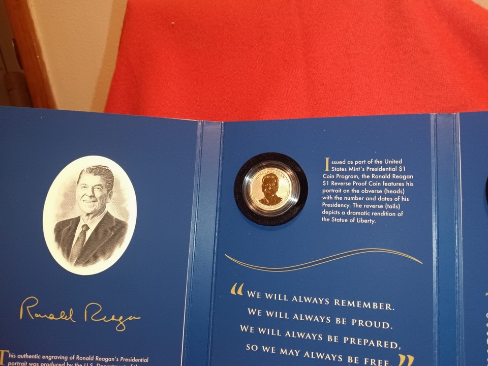 2016 Ronald Reagan Coin And Chronicles Set with Proof Silver Eagle OGP ...