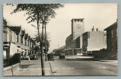 ENGLAND GILLINGHAM WATLING STREET & CINEMA VINTAGE UK REAL PHOTO ...