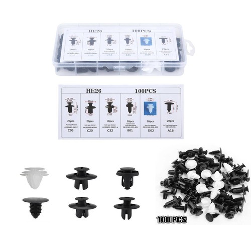 Parts Car Bumper Body Clip Molding Trim Retainer Push Pin Rivet Kit ...