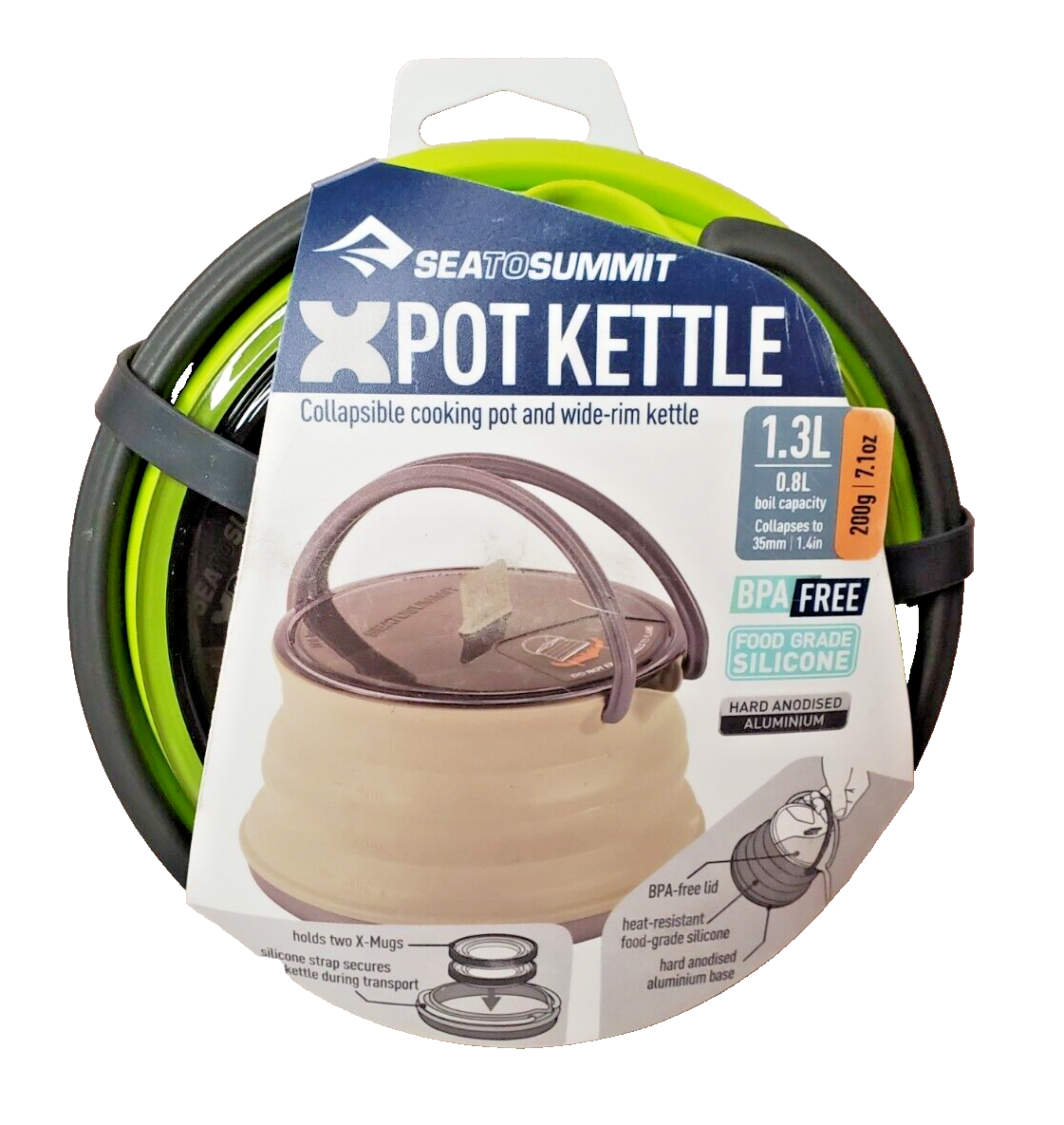Sea to Summit X POT KETTLE 1.3L Cook Collapsible Outdoor Camping Backpacking NEW | eBay