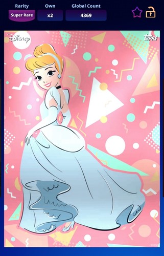 Topps Disney Collect Digital Heart of a Princess CINDERELLA Chrome ...