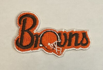 Authentic Vintage Cleveland Browns NFL Script Helmet Logo Patch 2” T x ...