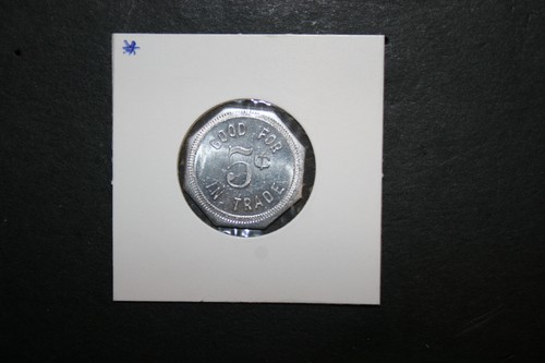 Vintage Emil's Rec Parlor Token Good For 5¢ In Trade Hanska MN Octagon ...