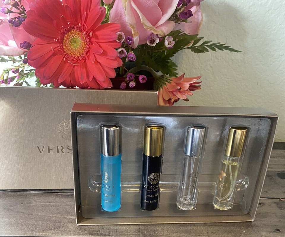 Versace Travel Bright Crystal Eros Dylan Blue Turquoise 0.17oz 4 Piece ...