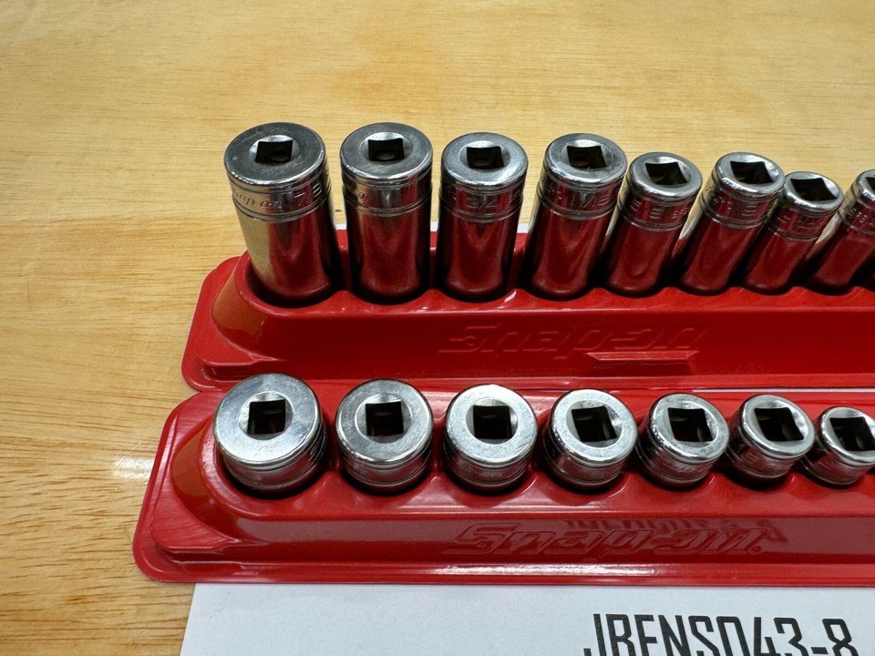 "Snap-on Tools USA 22pc 3/8"" Drive SAE 6pt Shallow / Deep Socket Sets ...