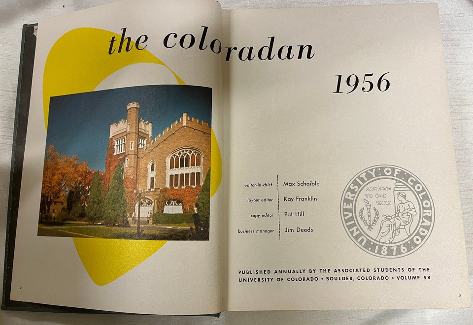 University of Colorado - Original Coloradan 1956 Yearbook Boulder CO ...