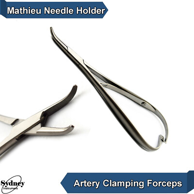 Orthodontic Mathieu Forceps Curved Needle Holder Artery Clamp Suture ...