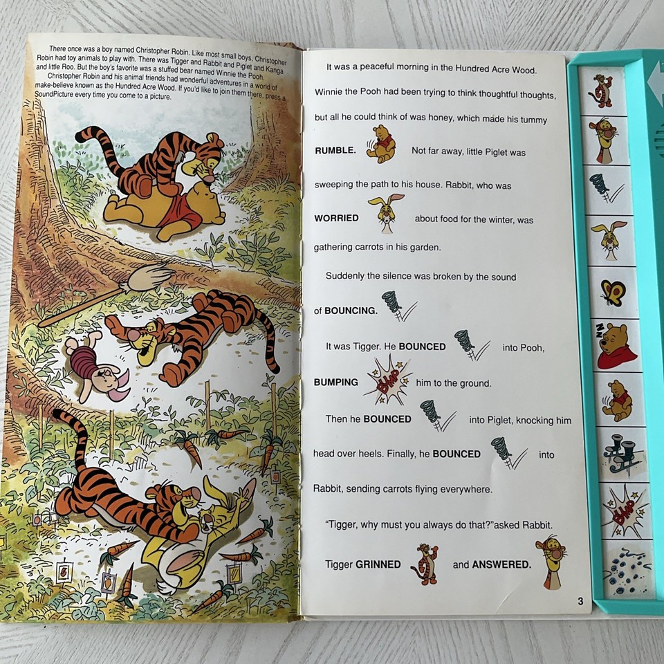 Golden Sound Story Book Disney Winnie the Pooh & Tigger Too Vintage ...