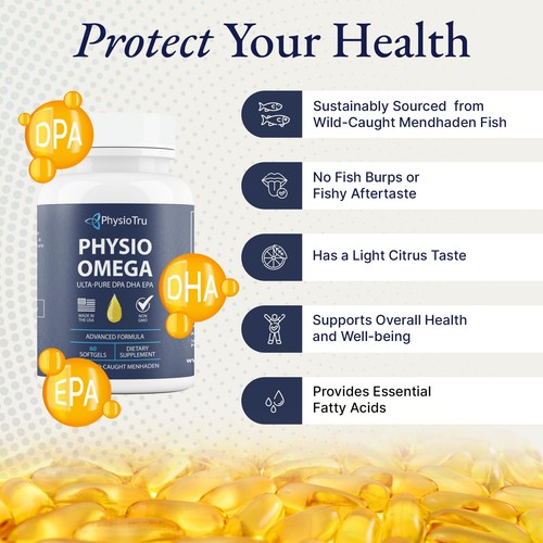 PhysioTru Physio Omega - Omega 3 Supplement - Sustainably Sourced - with DPA,... | eBay