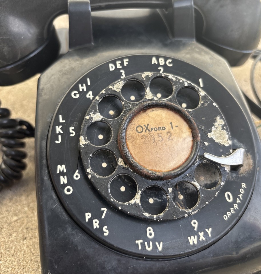 VTG Rotary Telephone 1952 Western Electric Desk Black CD 500 Phone ...