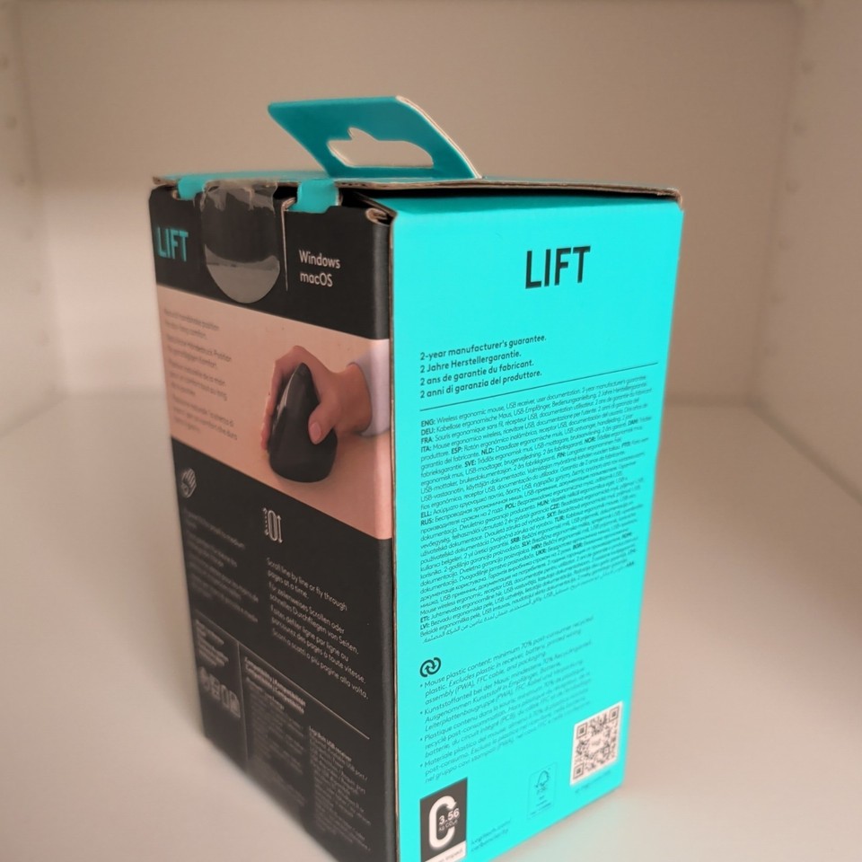 Logitech Lift Wireless Vertical Mouse - Graphite (Right-Handed) BRAND ...