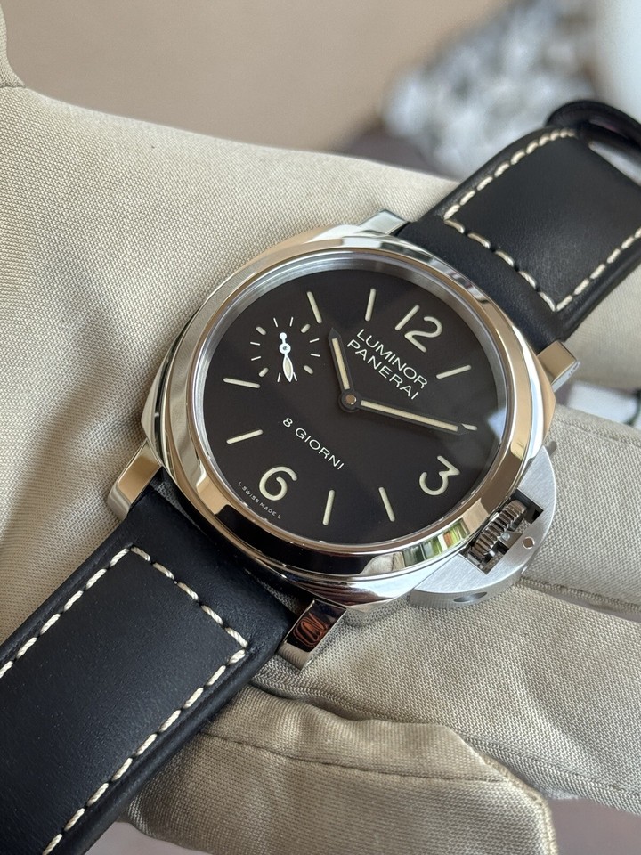 Panerai Luminor Base 8 Giorni PAM00915 PAM 915 Black Dial 44mm Watch W ...