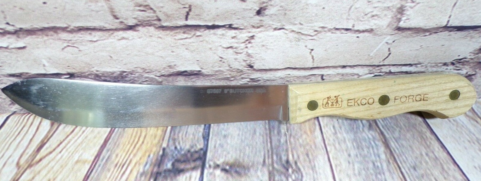2 Ekco Forge Knives - 8" Butcher Knife G7597 & 10" Chef Knife G7577 ...