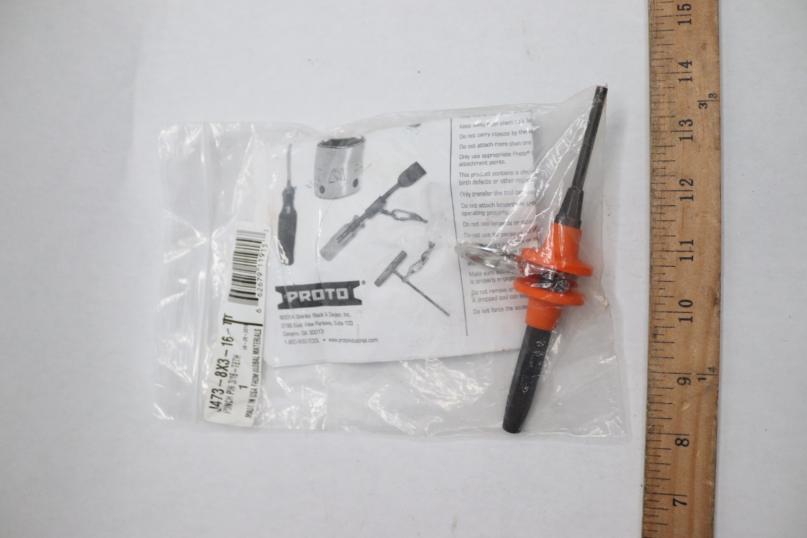 Proto Tether-Ready Punch Pin 3/16" Teeth J473-8X3-16-TT for sale online ...