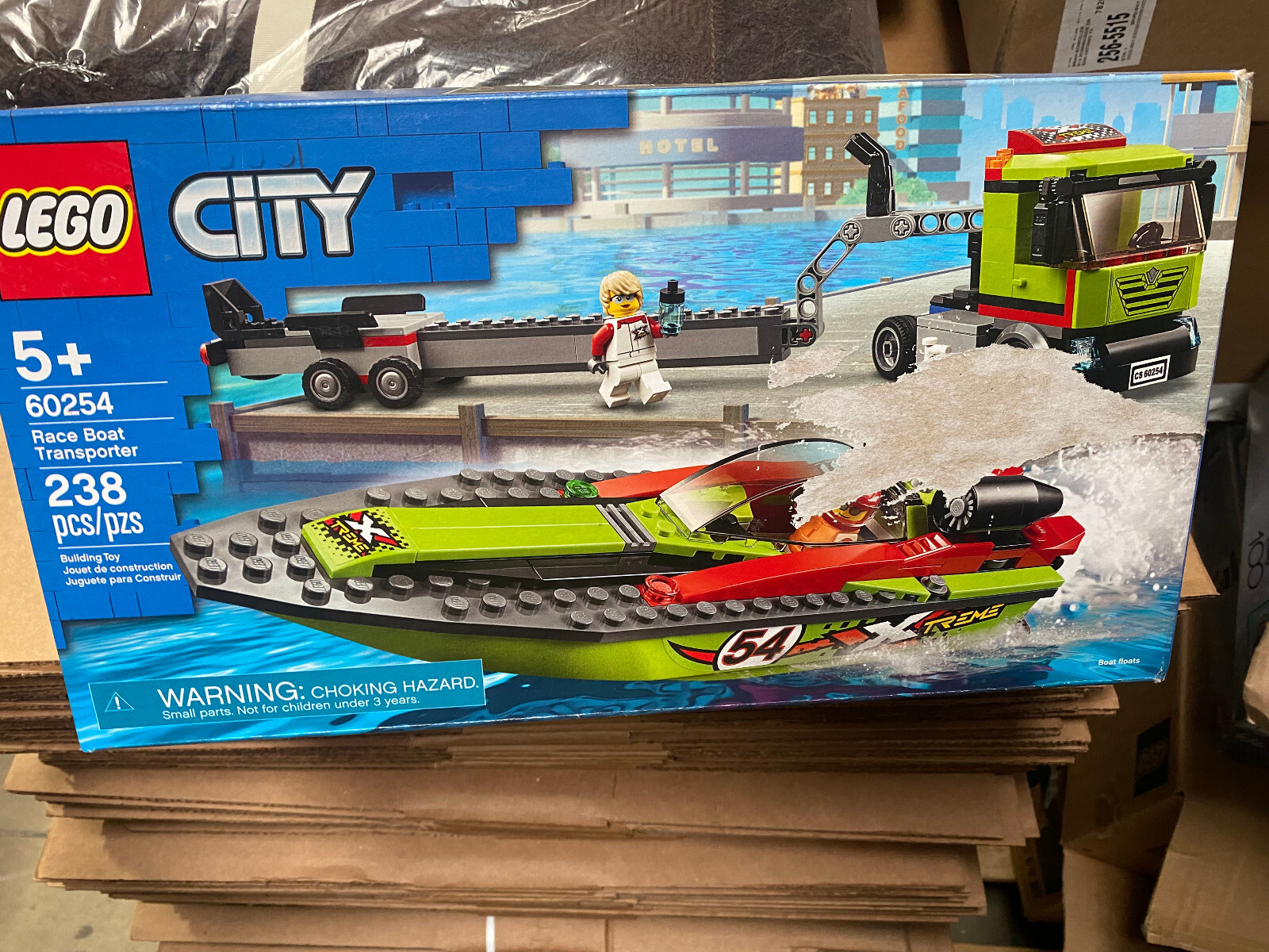 LEGO City Set #60254 ~ Race Speed Boat Transporter Box Damage NEW ...