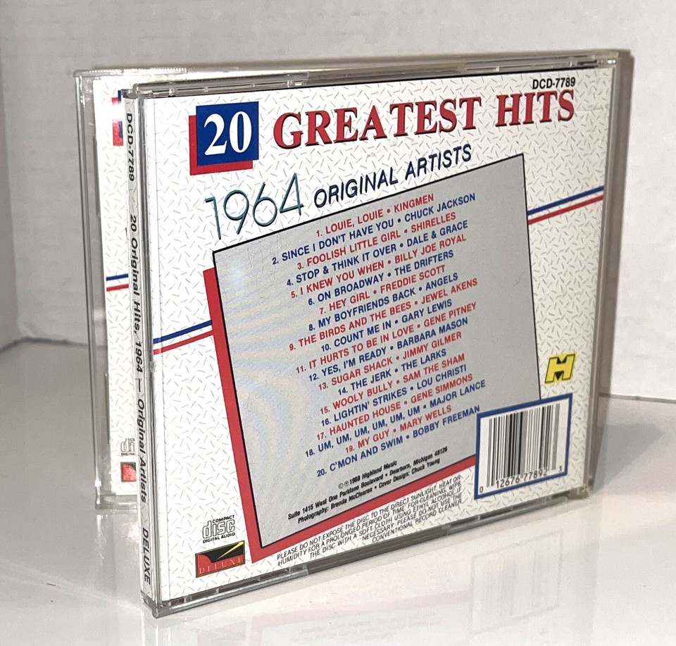 20 GREATEST HITS 1964 Original Artists 1994 CD Oldies Radio Favorites ...