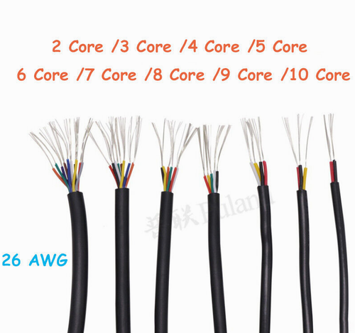 26 AWG Multi Core PVC Cable 2/3/4/5/6/7/8/9/10 Core Signal Flexible ...
