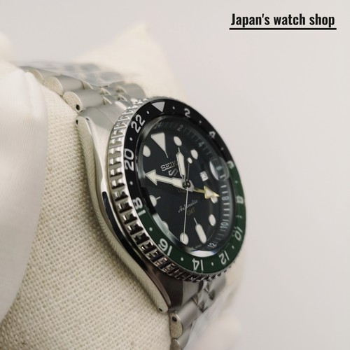 SEIKO 5 Sports SBSC019 Green SKX Sports Style GMT Men's Watch New in ...