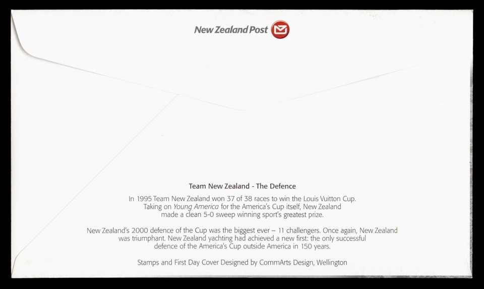 DR WHO 2003 NEW ZEALAND FDC SHIP RACE AMERICAS CUP CACHET S/S $2.10 ...
