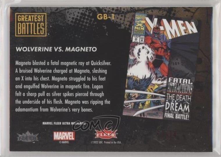 2023 Fleer Ultra Greatest Battles Red Foil /74 Wolverine vs Magneto #GB ...
