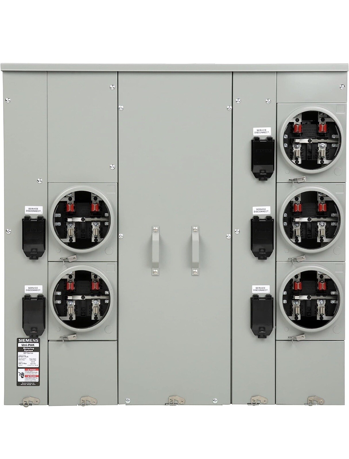 Siemens WP4511RJB Uni-PAK 5-Gang 125 Amp Tenant Main Breaker Meter ...