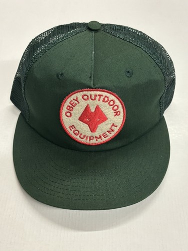 Obey Propaganda Trucker Hat Green Snapback Outdoor Equipment Skate Punk ...