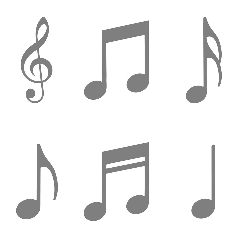 6 Small music notes Vinyl decals phone case laptop car stickers | eBay