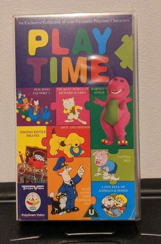 Play Time VHS Video Postman Pat Barney Spot Fun Song Factory Singing ...
